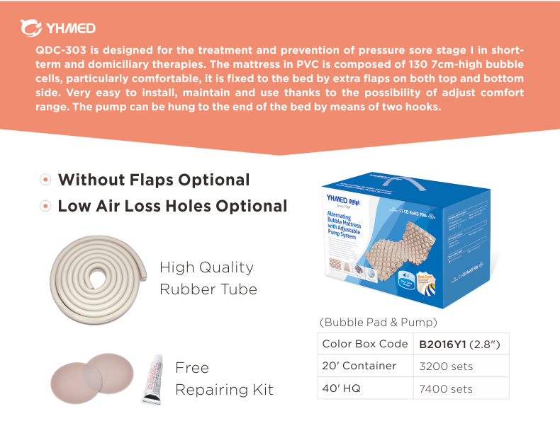 Medical Device Inflatable Anti Decubitus Bedsore Air Bubble Mattress ...
